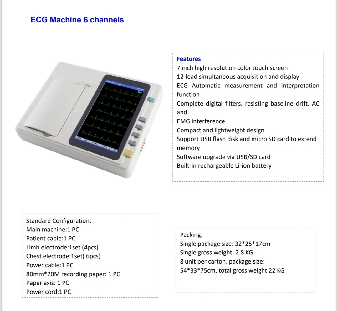 ECG unit 6 channels | Platinumpme | Platinumpme